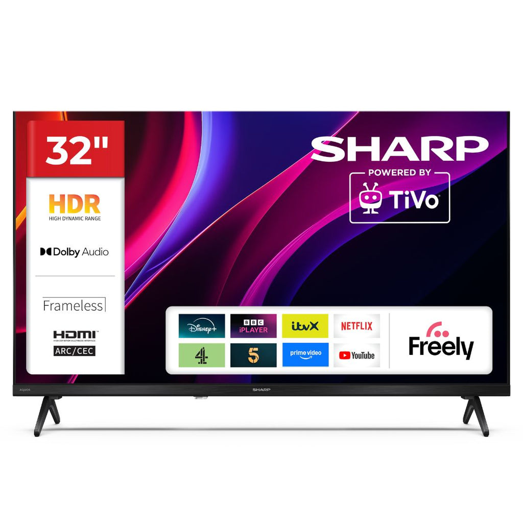 SHARP 32HE2245K 32 Inch HD TiVo Smart LED TV Frameless – Sharp Consumer UK