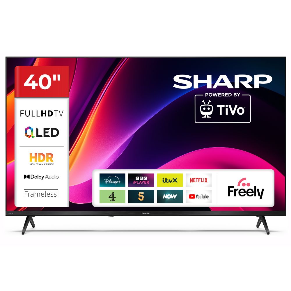 SHARP 40HE3245K 40 Inch Full HD TiVo Smart QLED TV Frameless – Sharp ...