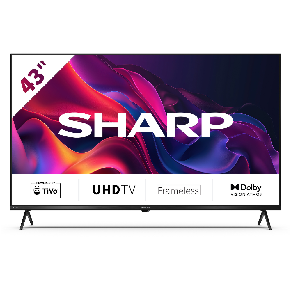 SHARP 43GK4245K 43 Inch 4K Ultra HD TiVo Smart LED TV Frameless – Sharp ...