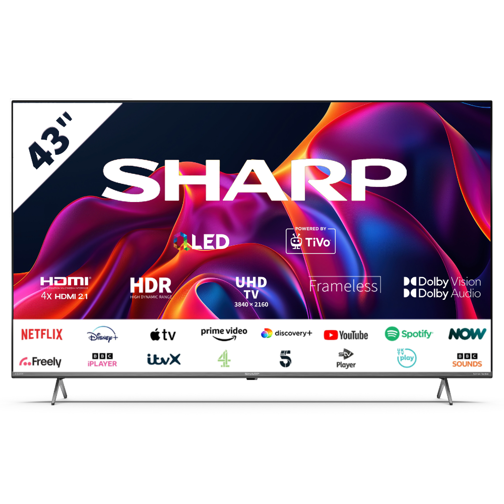 SHARP 43GM6245K 43 Inch 4K UHD QLED Smart TV with TiVo – Sharp Consumer UK